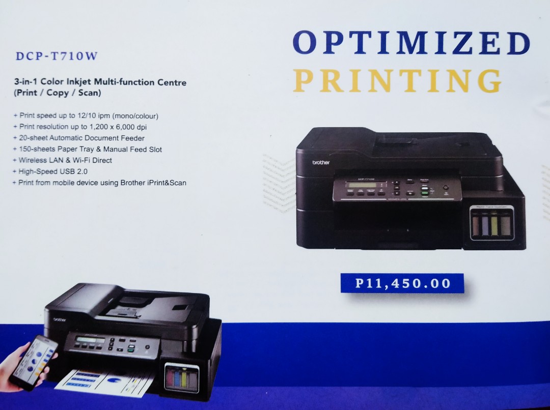 Brother Printer DCP-T710W, Computers & Tech, Printers, Scanners ...