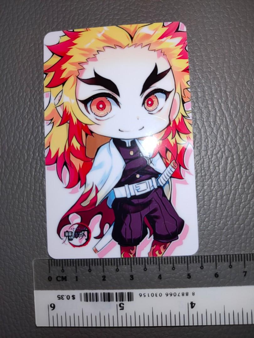 Demon Slayer, Kimetsu no Yaiba. Crystal card sticker. Kyojuro Rengoku ...