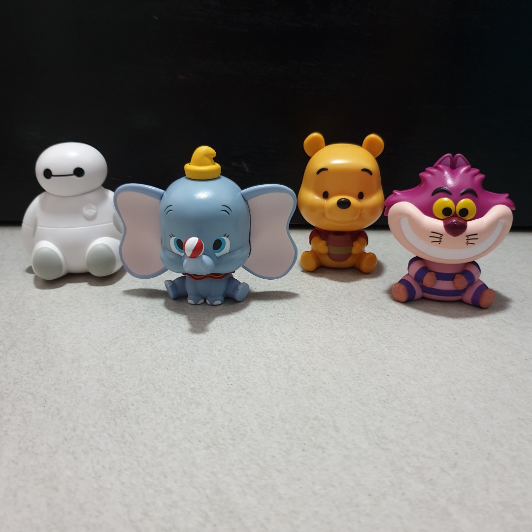 Disney Dumbo/Cheshire Cat/Pooh/Baymax Big Head series set of 4, Hobbies ...