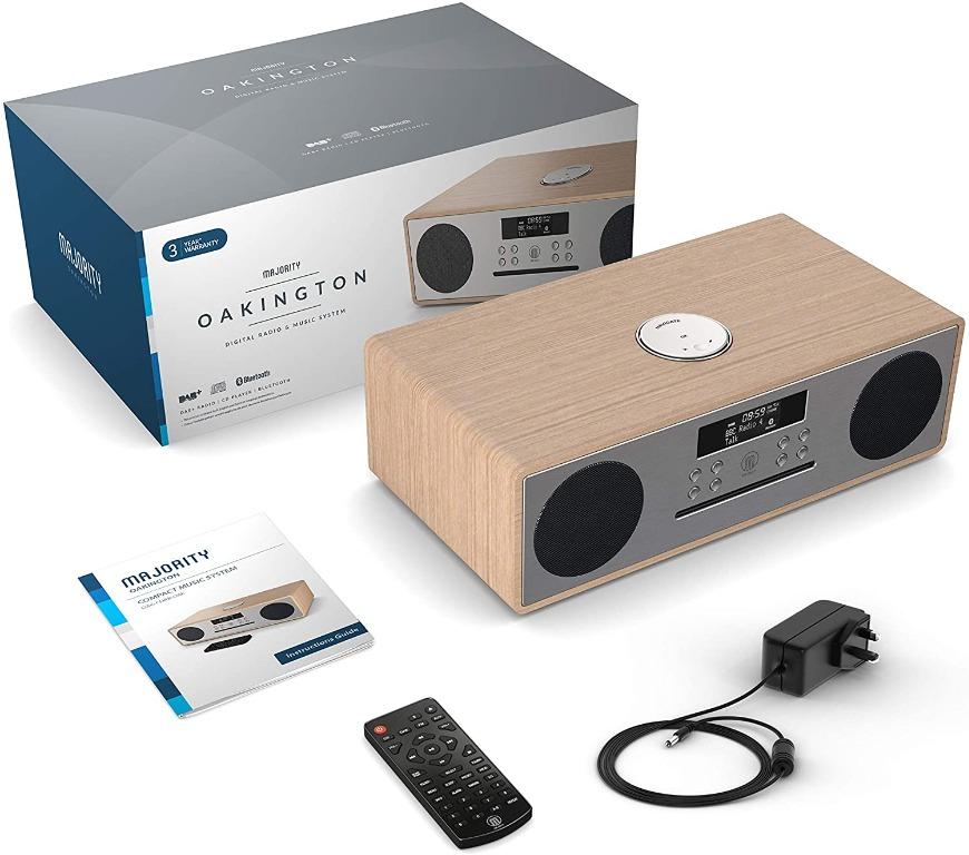 (EL) Majority Oakington DAB/DAB+ Digital FM Radio Bluetooth Wireless CD ...