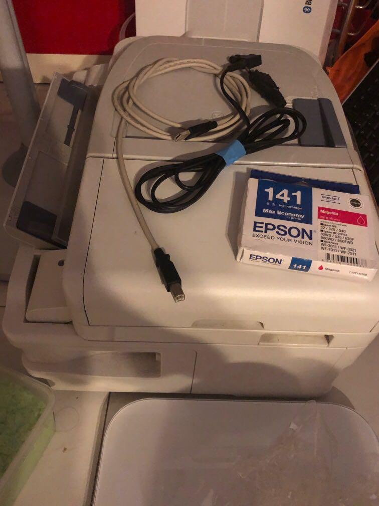 Epson WF3521 printer cartridge-BN and used printer- give away ...
