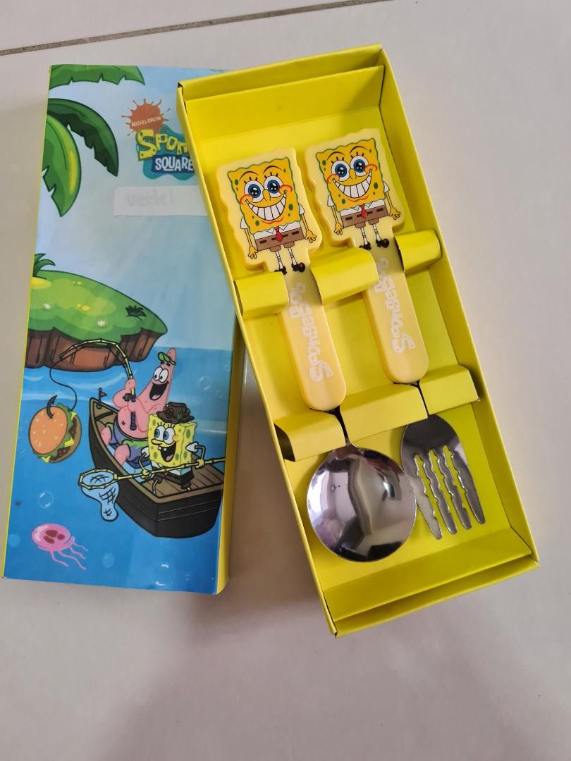 Fork and spoon set Spongebob Square pants, Furniture & Home Living ...