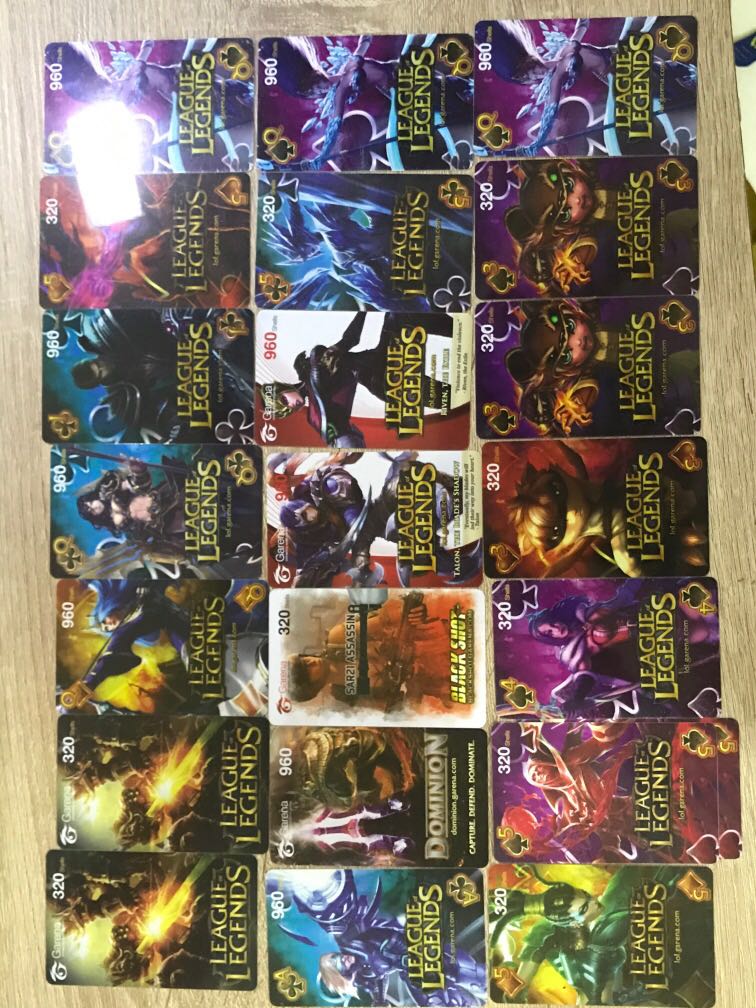 Garena Shell Cards LoL League Blackshot, Hobbies & Toys, Toys & Games ...