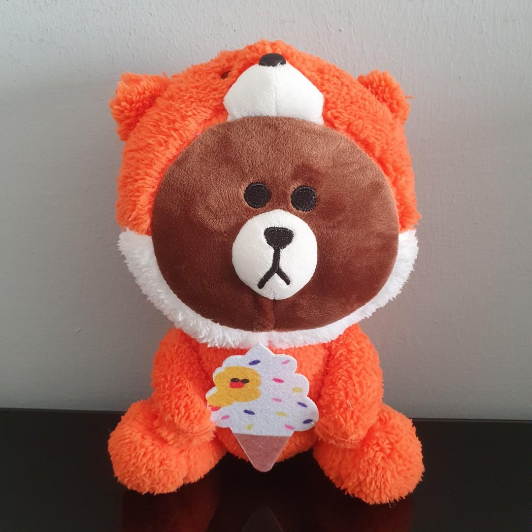Line Friends Brown Bear Soft Toy Plush, Hobbies & Toys, Toys & Games on ...