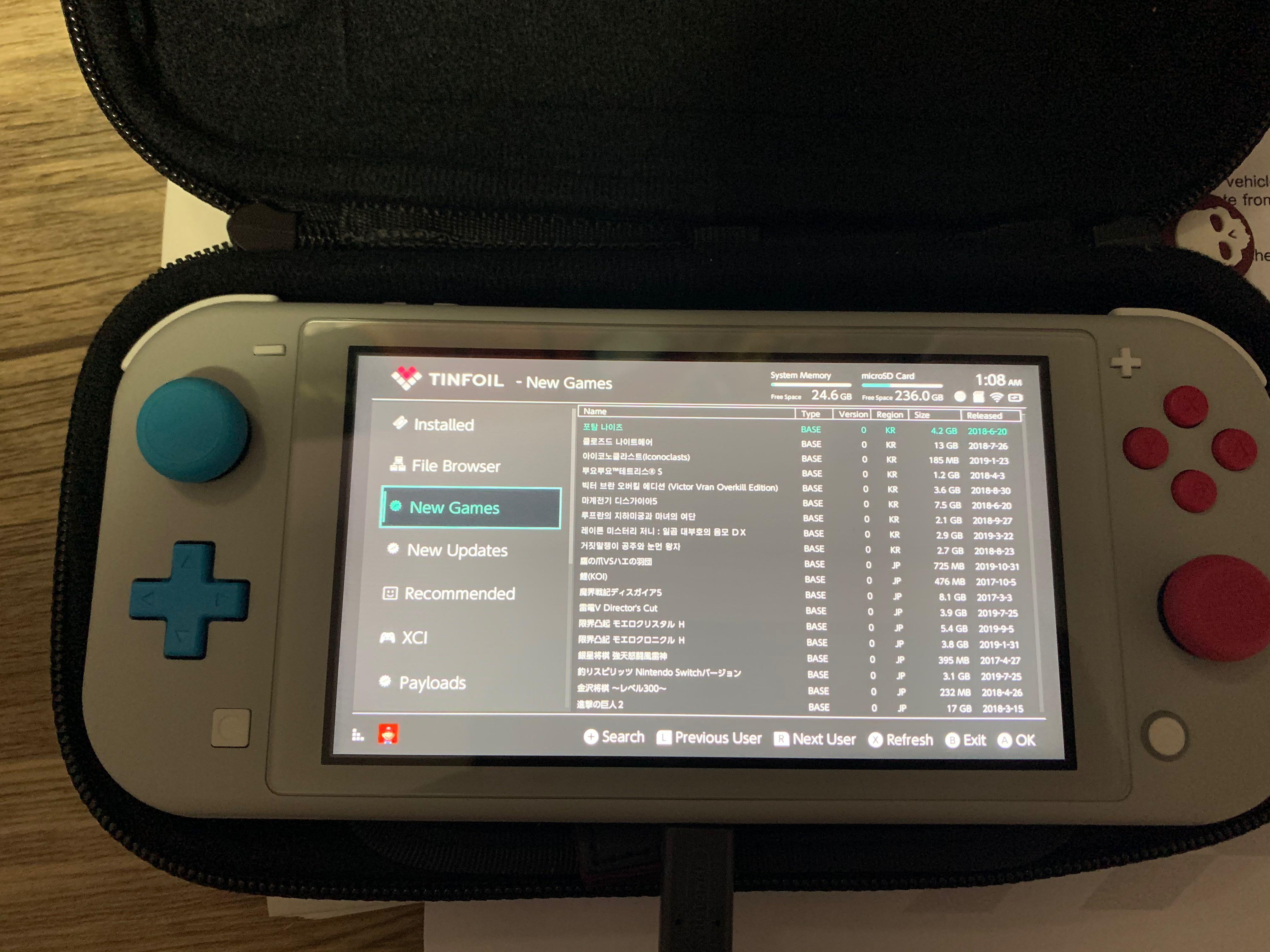 switch lite hard modded with 400 mirco sd card , Toys & Games, Video ...