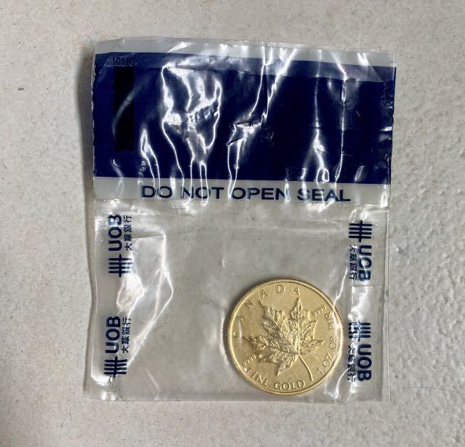 UOB Sealed 1 OZ Gold Maple Coin, Luxury, Accessories on Carousell