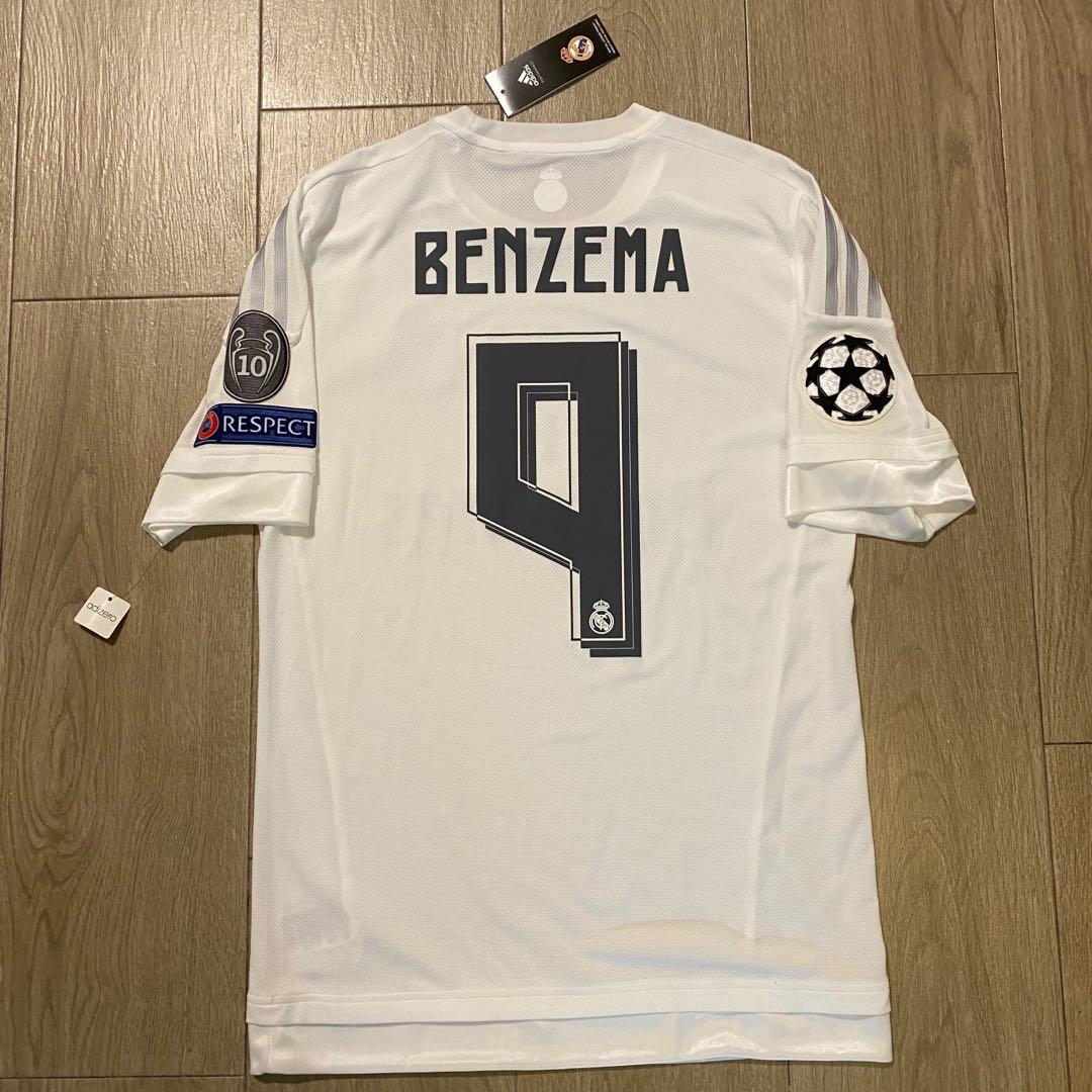 球員版 皇家馬德里 Real Madrid 15/16 歐聯決賽 球衣 #9 BENZEMA, 男裝, 運動服裝 - Carousell