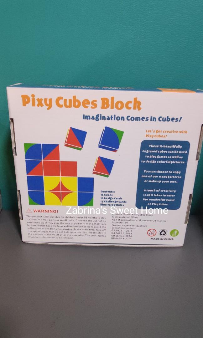 (全英文版) Pixy cubes Block (玩轉彩色立方體積木) 空間思維辨圖遊戲, 興趣及遊戲, 玩具 & 遊戲類 - Carousell