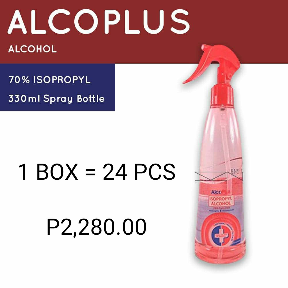 Alcoplus 70% Isopropyl Alcohol in 330ml Spray Bottle, Beauty & Personal ...