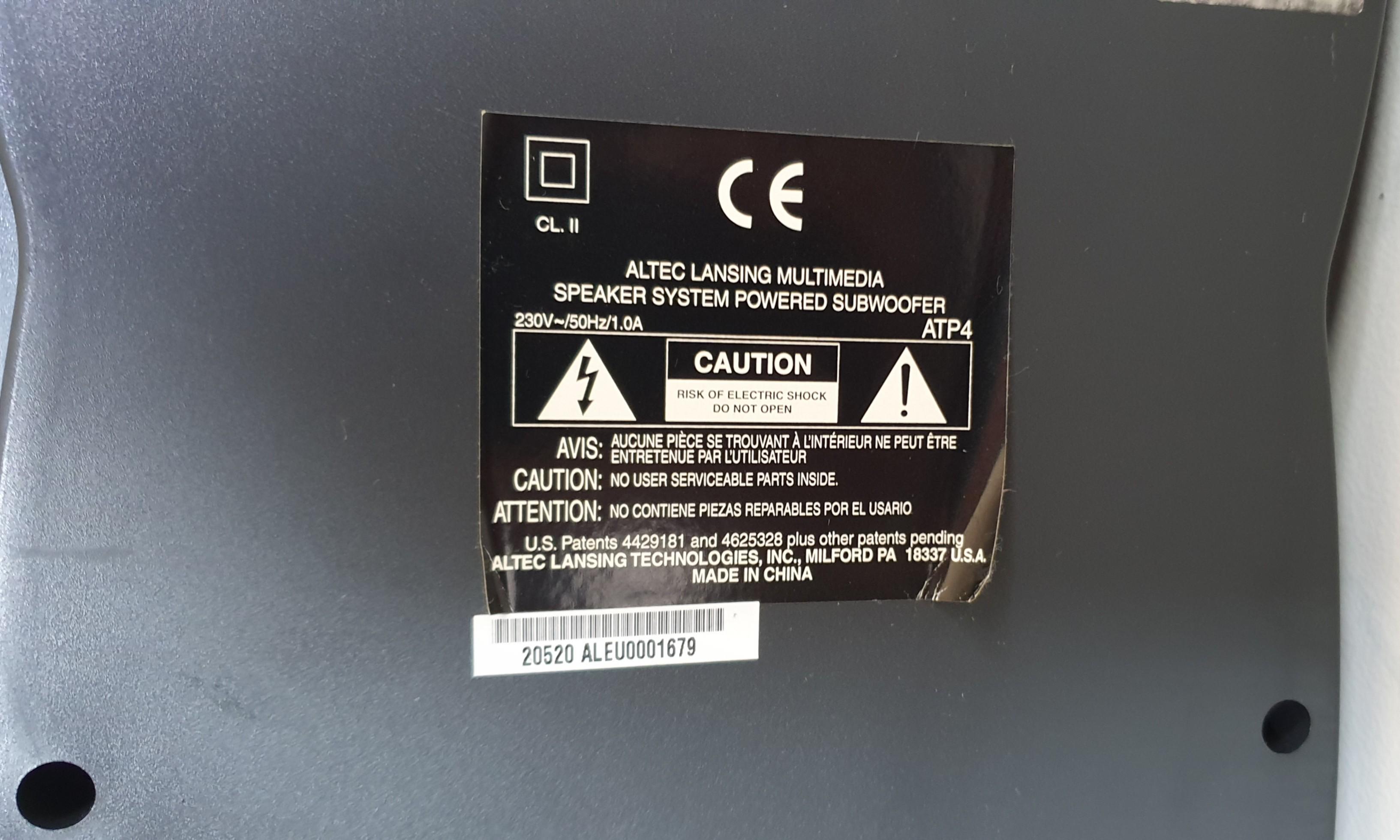 Altec lansing ATP 4 4.1, TV & Home Appliances, TV & Entertainment ...