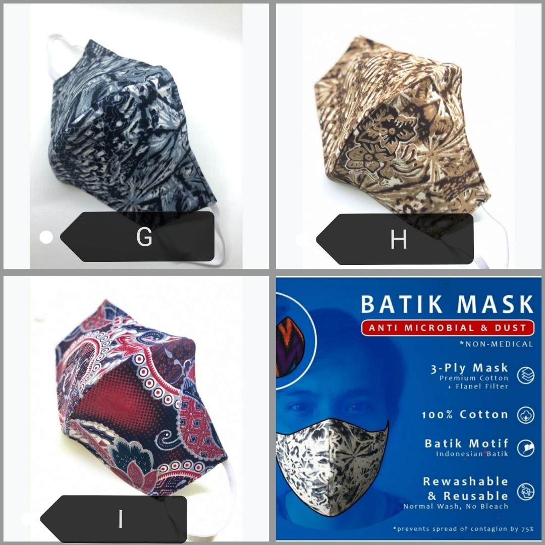 Batik design mask, Health & Nutrition, Face Masks & Face Shields on ...