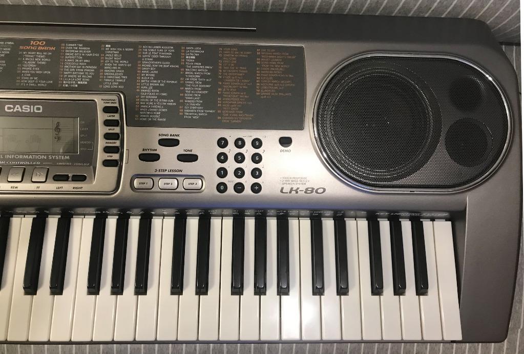 Casio LK-80 Key Lighting Keyboard 電子琴, 興趣及遊戲, 音樂、樂器 & 配件, 樂器 - Carousell