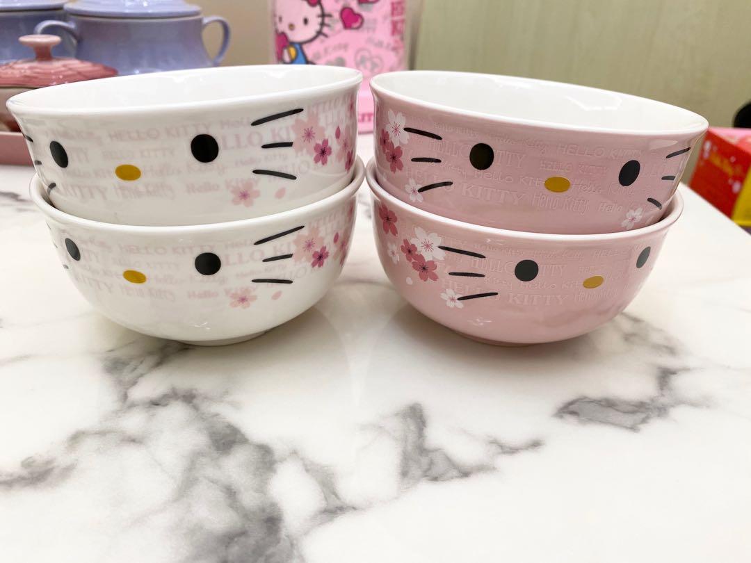 Corelle 康寧 碗 4 隻 + Hello Kitty 碗 4隻, 傢俬＆家居, 廚具和餐具, 餐具和餐具 - Carousell