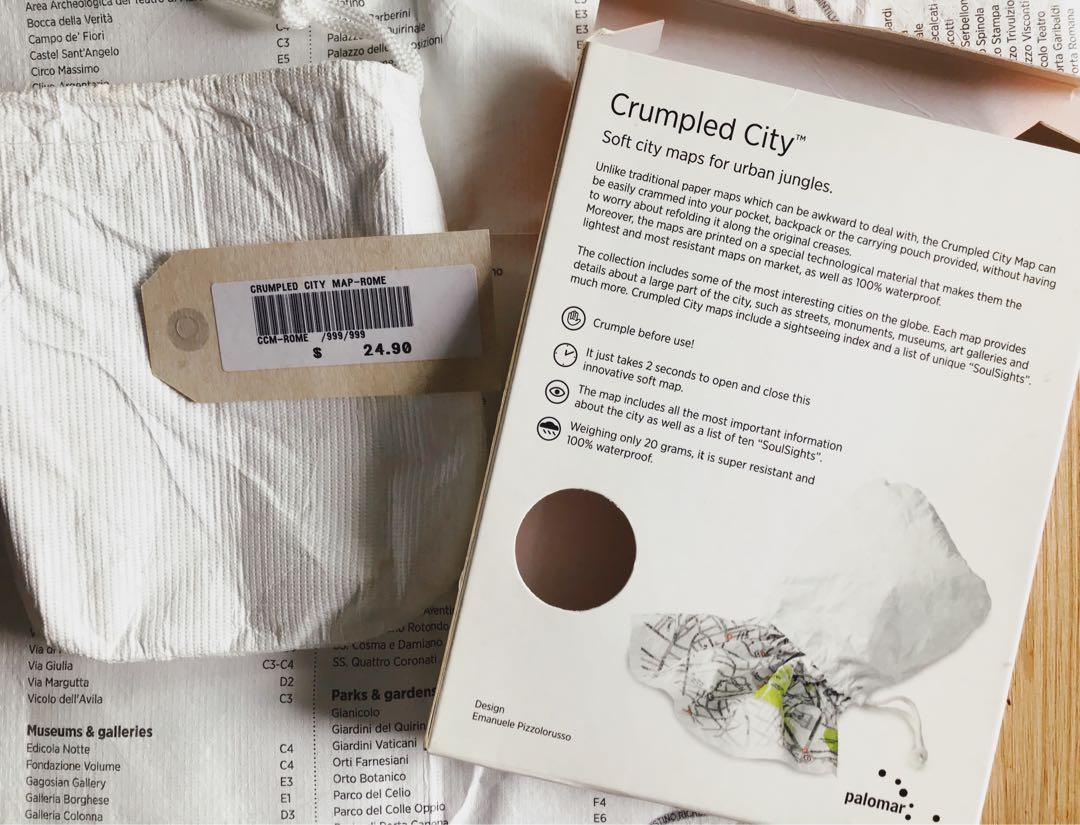 Crumpled Map ™️ ROME - Soft City Maps for Urban Jungles, Hobbies & Toys ...