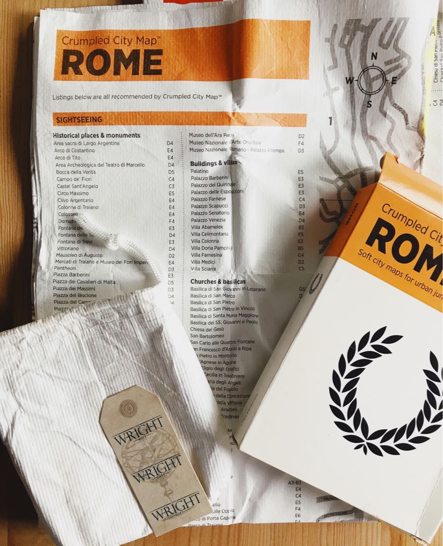 Crumpled Map ™️ ROME - Soft City Maps for Urban Jungles, Hobbies & Toys ...