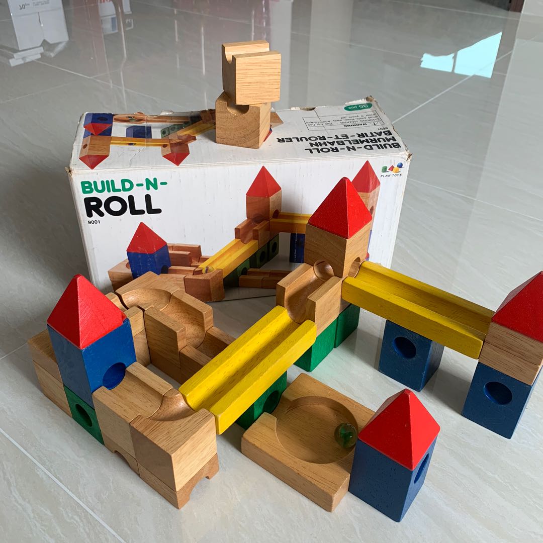 Educational Build-N-Roll Wooden Blocks, Hobbies & Toys, Toys & Games on ...