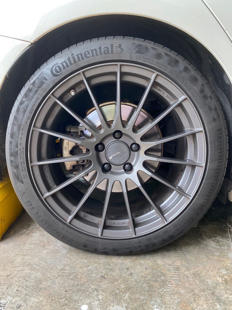 Original 18” Enkei RS05RR Gunmetal Silver, Car Accessories, Tyres ...