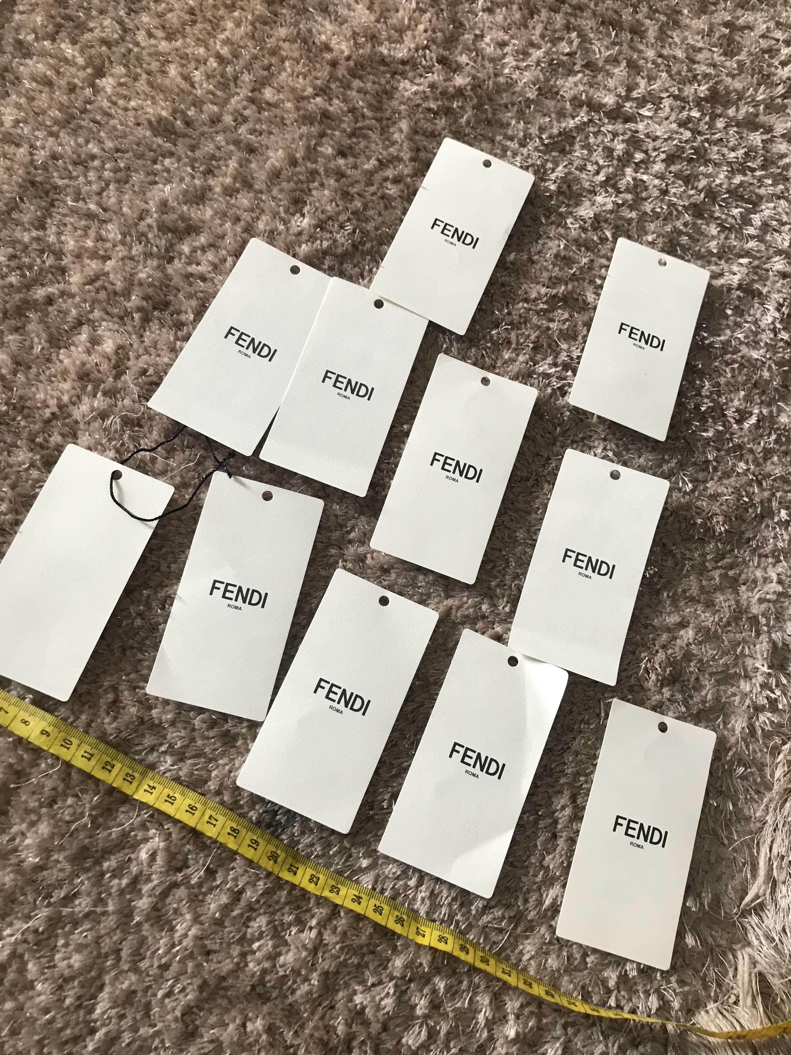 Fendi label tag hologram booklet Book Card knowledge card paper bag ...