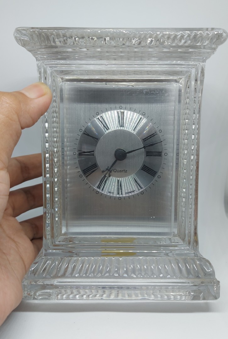 Vintage Crystal Legends Godinger Rose Mantle Clock - munimoro.gob.pe