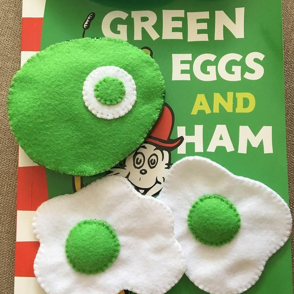 Green eggs and ham felt food toy, Hobbies & Toys, Toys & Games on Carousell