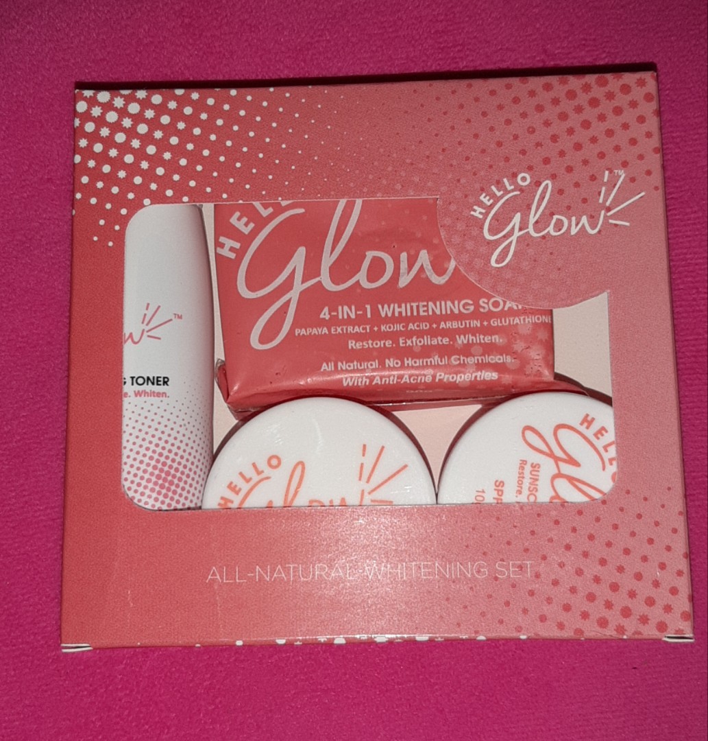 Hello Glow Natural Whitening Rejuvenating Set, Beauty & Personal Care ...