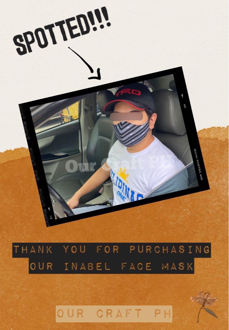 Inabel Face Mask, Women's Fashion, Watches & Accessories, Hats ...