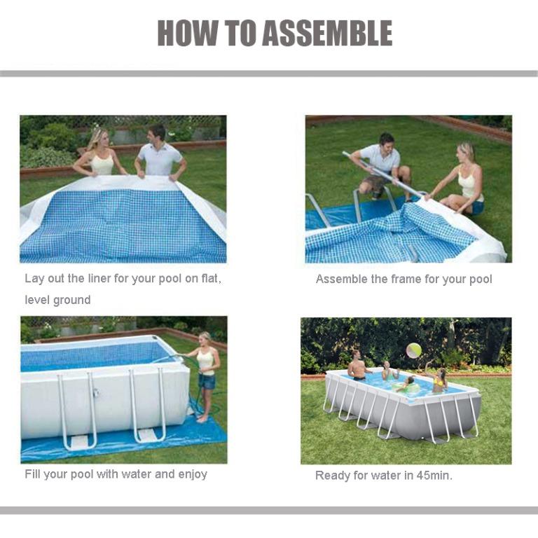 INTEX PRISM RECTANGULAR POOL SET, Sports Equipment, Sports & Games ...