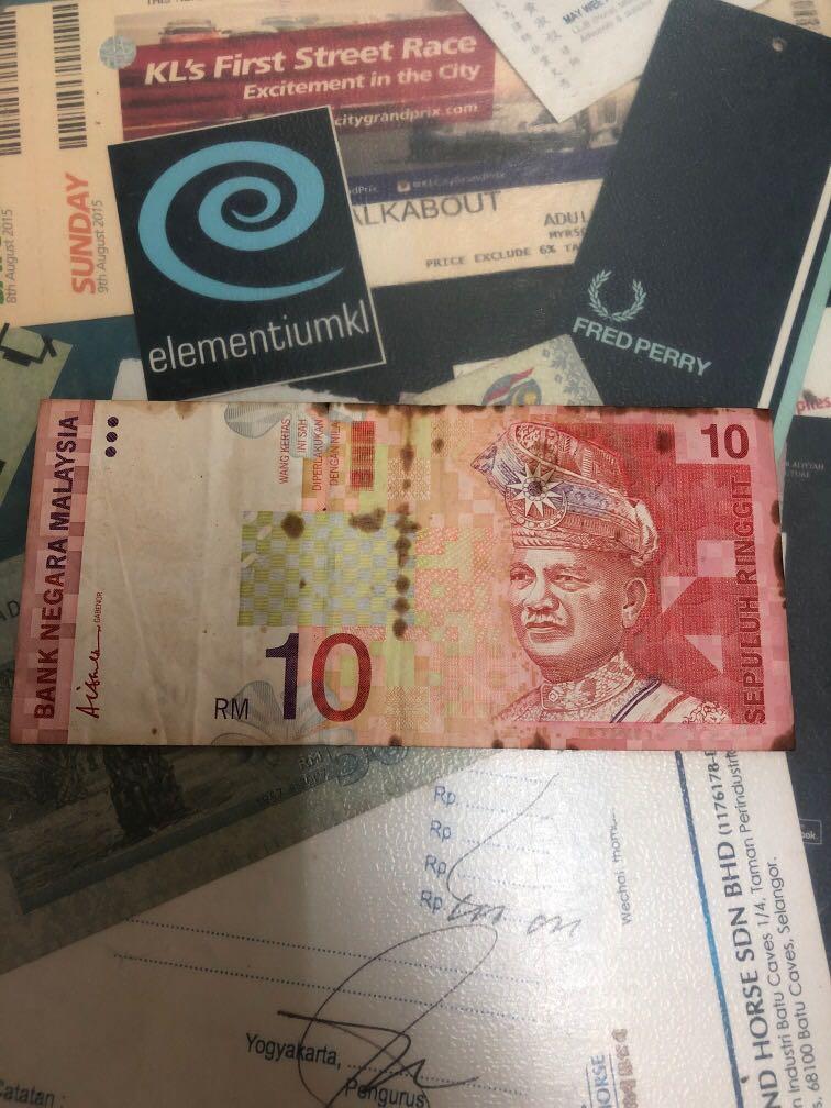 Rm10 note signature by aisyah, Hobbies & Toys, Collectibles ...