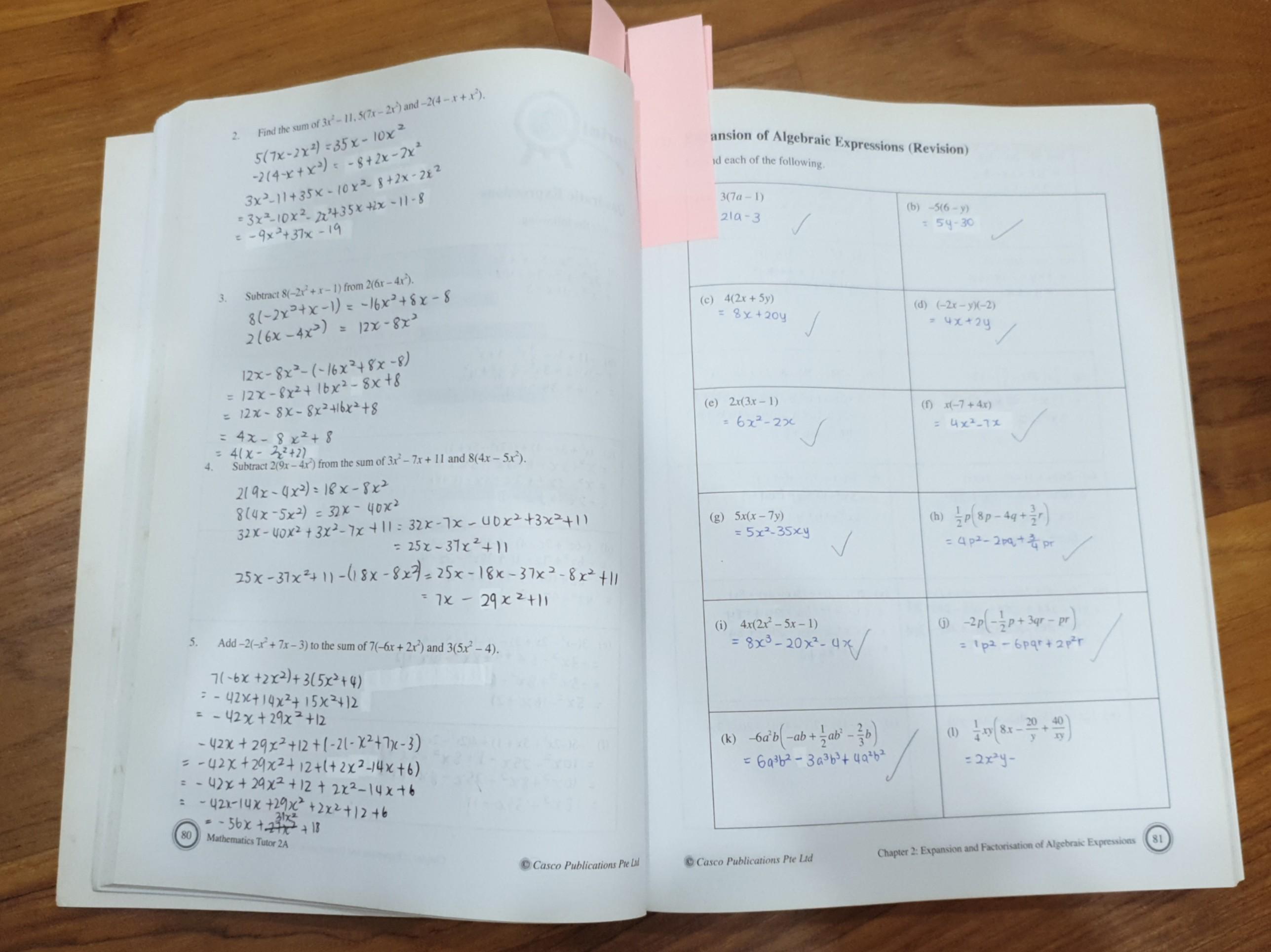 Secondary 2 Math Workbook/Exercise book, Hobbies & Toys, Books ...