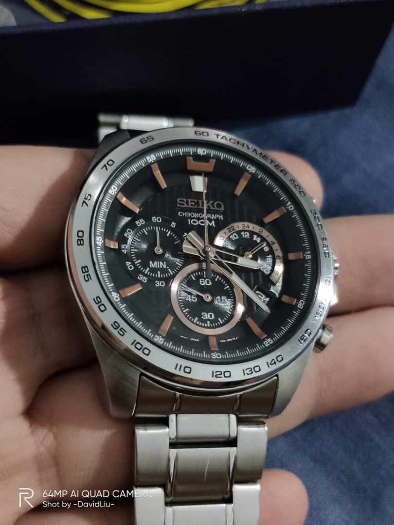 Seiko ssb original chrono, Fesyen Pria, Jam Tangan di Carousell