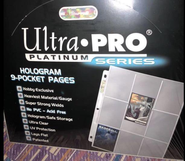 Ultra Pro platinum series 9-pocket card protector sheet, Hobbies & Toys ...