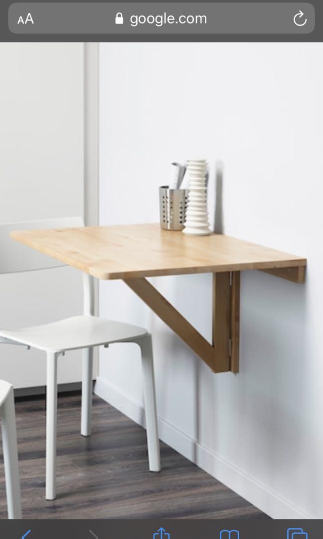 Wall fixing table, Furniture & Home Living, Furniture, Other Home ...