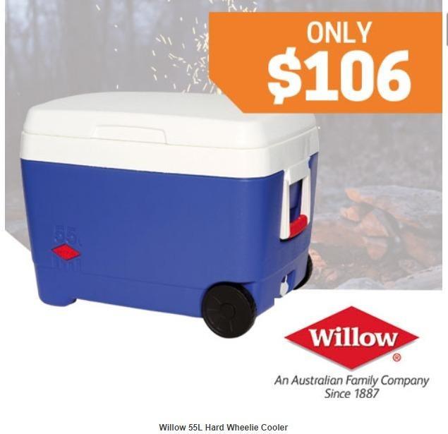 Willow 55L Wheelie Cooler, Furniture & Home Living, Kitchenware ...