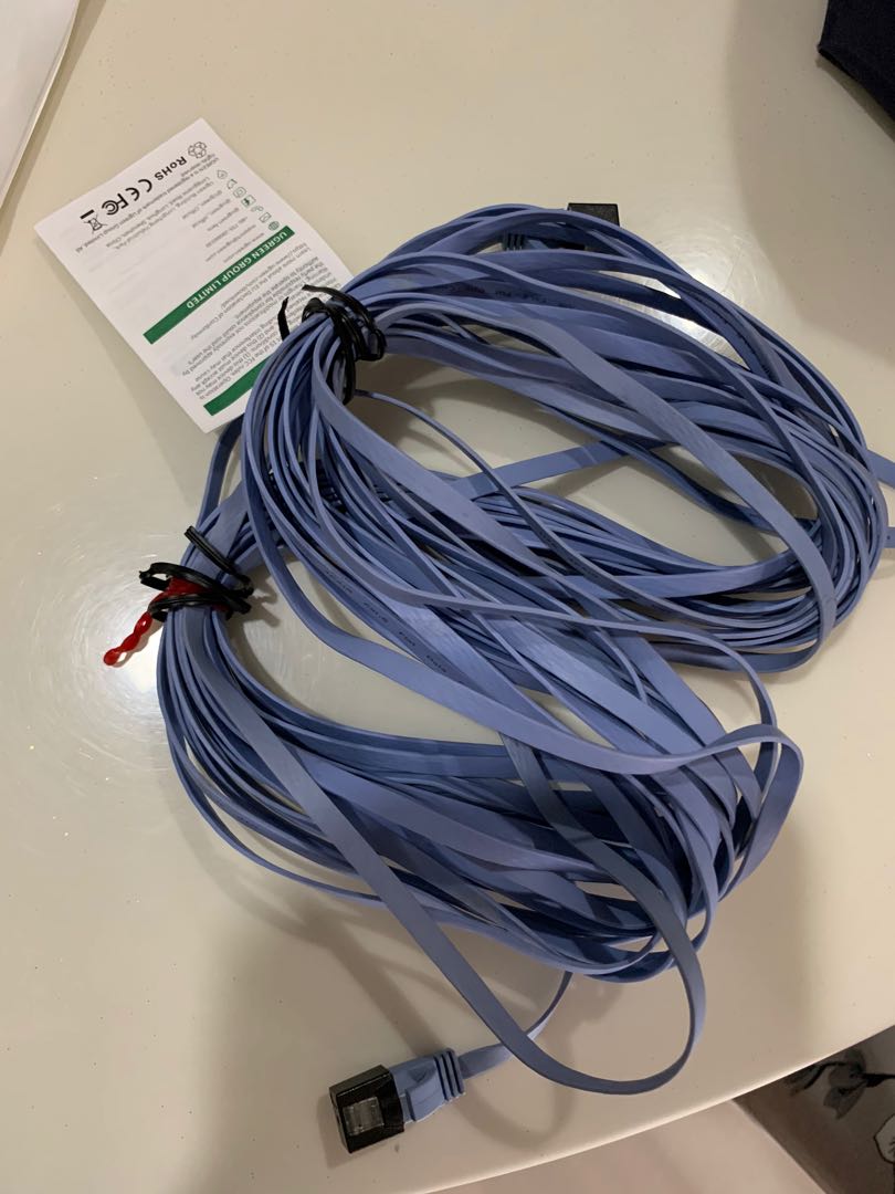 15M Lan cable flat cable RJ45, Computers & Tech, Parts & Accessories ...