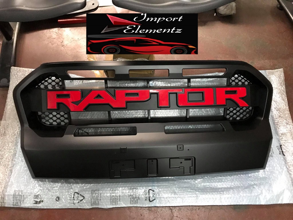 2015 to 2021 Front Grill Ford Ranger Raptor logo with Extension, Car ...