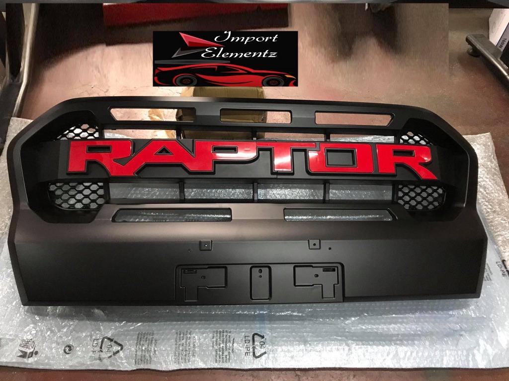 2015 to 2021 Front Grill Ford Ranger Raptor logo with Extension, Car ...
