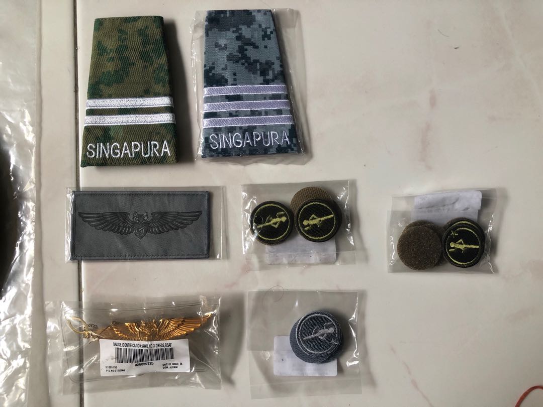 SAF Ranks patches, Everything Else on Carousell