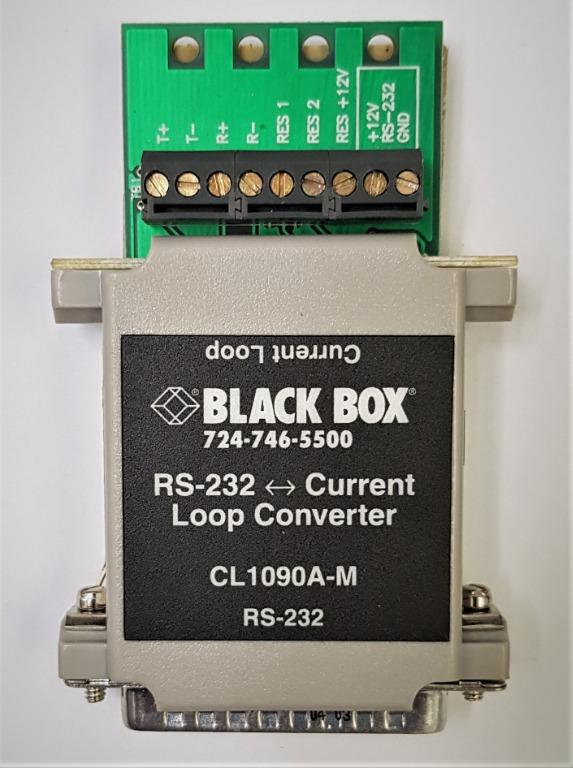 BLACK BOX P/N 724-746-5500 CURRENT LOOP RS232-CURRENT LOOP CONVERTER CL1090A-M & ASYNC RS-232 TO ...