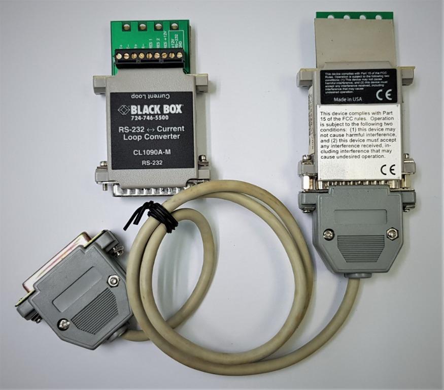 BLACK BOX P/N 724-746-5500 CURRENT LOOP RS232-CURRENT LOOP CONVERTER CL1090A-M & ASYNC RS-232 TO ...