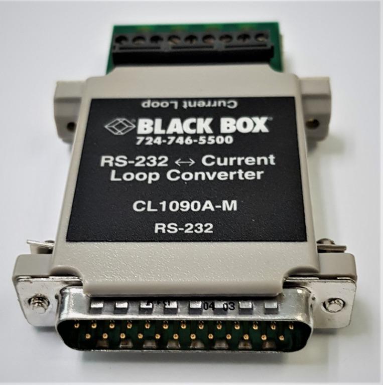 BLACK BOX P/N 724-746-5500 CURRENT LOOP RS232-CURRENT LOOP CONVERTER CL1090A-M & ASYNC RS-232 TO ...
