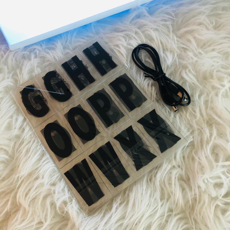 A4 LED Cinematic Blue LightBox | Message Box , Furniture & Home Living ...