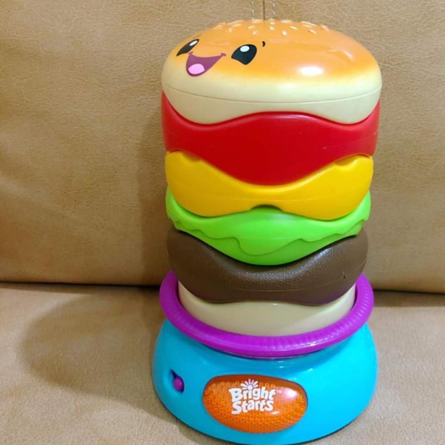 BRIGHT STARTS Stack and Spin Burger, Hobbies & Toys, Toys & Games on ...