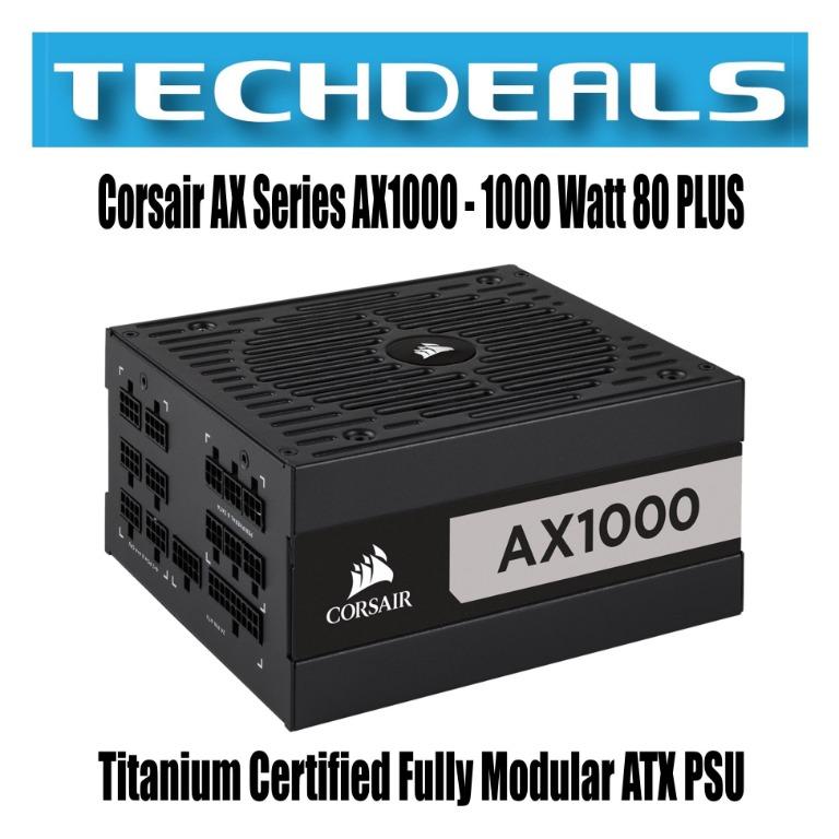 Corsair AX Series AX1000 - 1000 Watt 80 PLUS Titanium Certified Fully ...