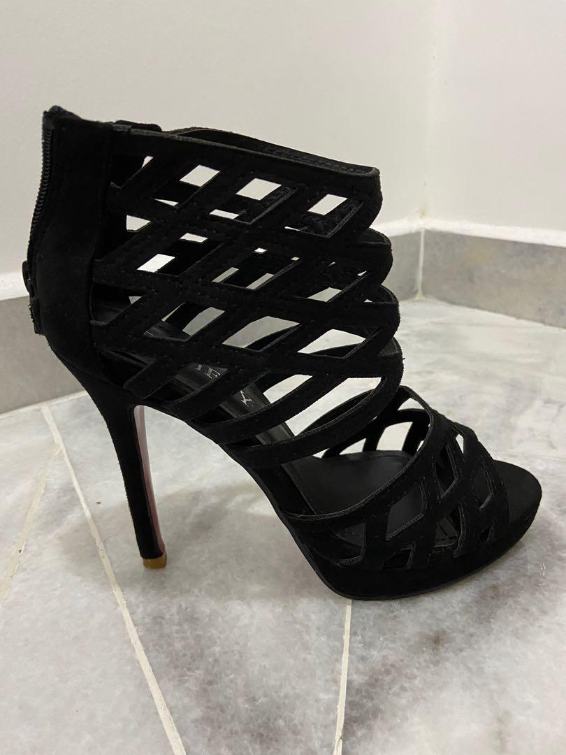 Gladiator High Heels (Black Multi Straps Heels), Women's Fashion ...