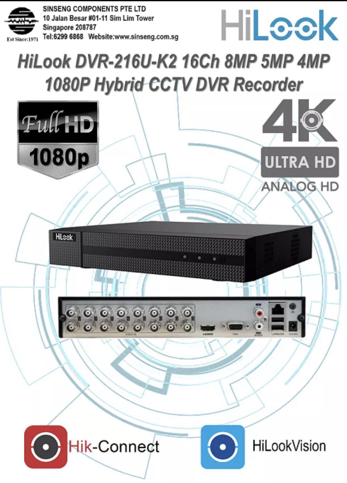 Hikvision HiLook 2MP Full-HD 1080P Turret Dome CCTV Camera [2.8mm Wide ...