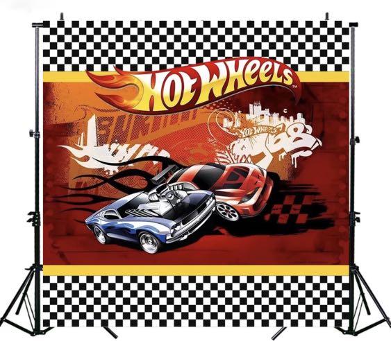 Hotwheels Car Themed Wall Backdrop Birthday Party, Hobbies & Toys ...