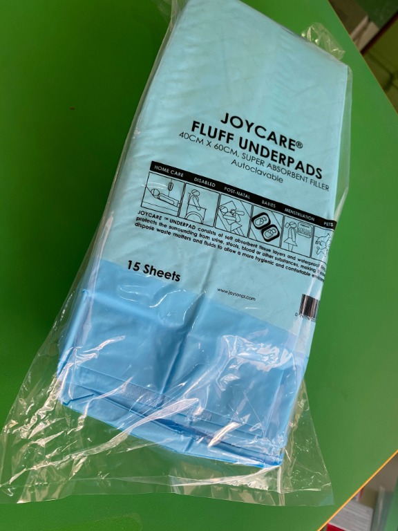 Joycare Underpads 60cm x 40cm, SAP, Autoclavable, (pack of 15 sheets ...