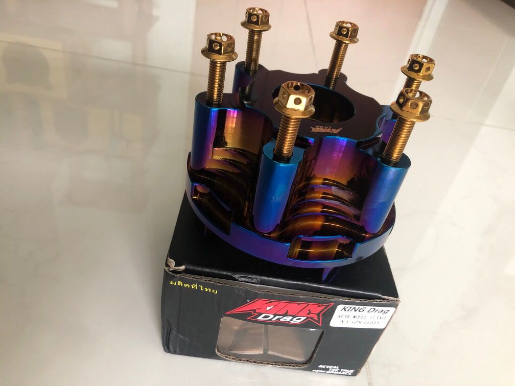 KING DRAG REAR HUB TITANIUM (6 Holes), Motorcycles, Motorcycle ...