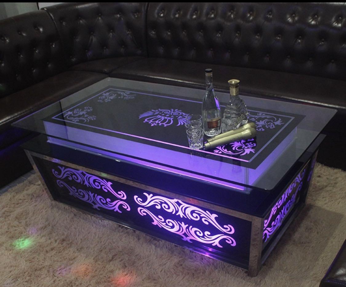 Ktv table , bar coffee tea table with laminate glasses, Furniture ...