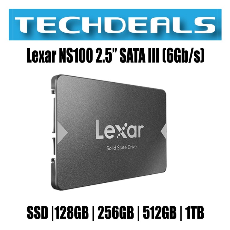 Lexar NS100 2.5” SATA III (6Gb/s) SSD - 128GB/256GB | 512GB | 1TB, Computers & Tech, Parts ...